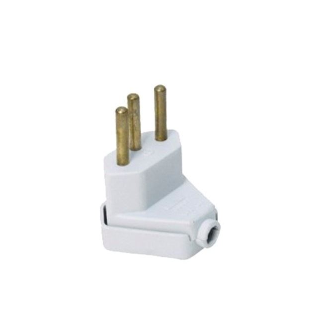 Plug Macho 3p-10a Triangular Branco 39182 Mec-Tronic | Armazém Coral