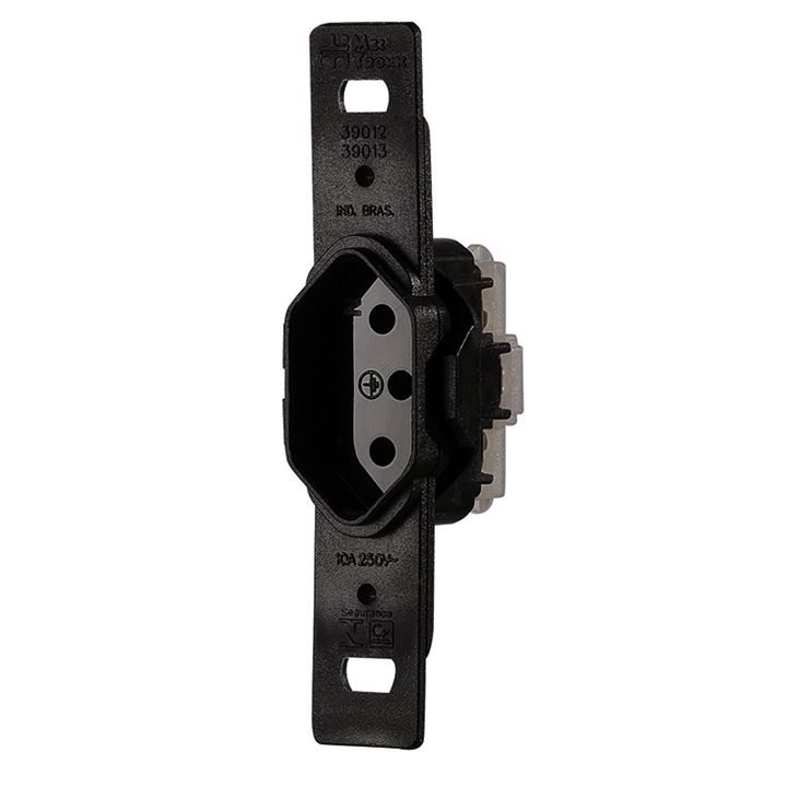 Módulo Tomada 2p+T 10a Preto P/Condulete 39012 Clássica Mec-Tronic | Armazém Coral