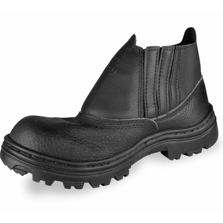 BOTA DE COURO COM ELÁSTICO PT 42 SOLADO PU MONODENSIDADE CABRITOS DA ...