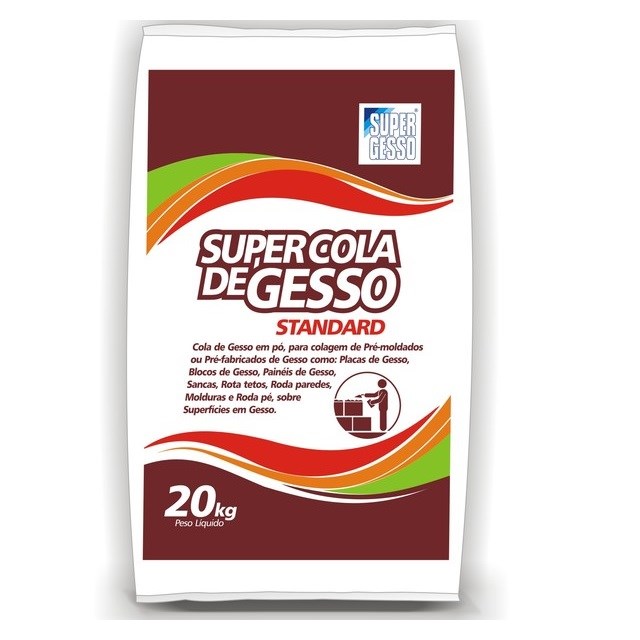 Supercola de Gesso Standard 20kg Supergesso | Armazém Coral