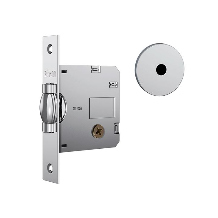 Fechadura Trinco Rolete Para Porta Giro 1005 Roseta Redonda Cromada ...